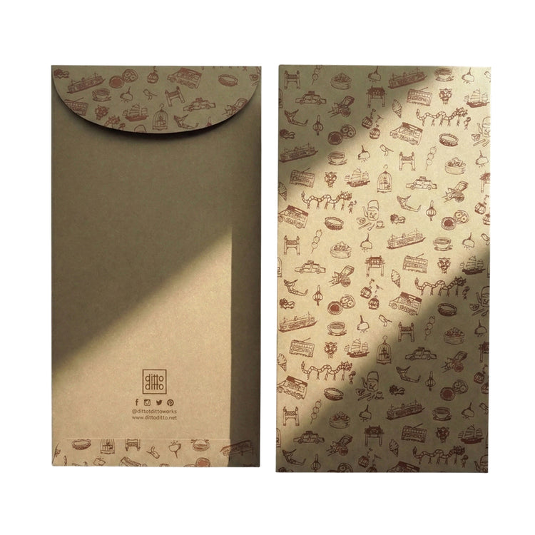 Hong Kong Pattern Lai See Envelope (set of 6)