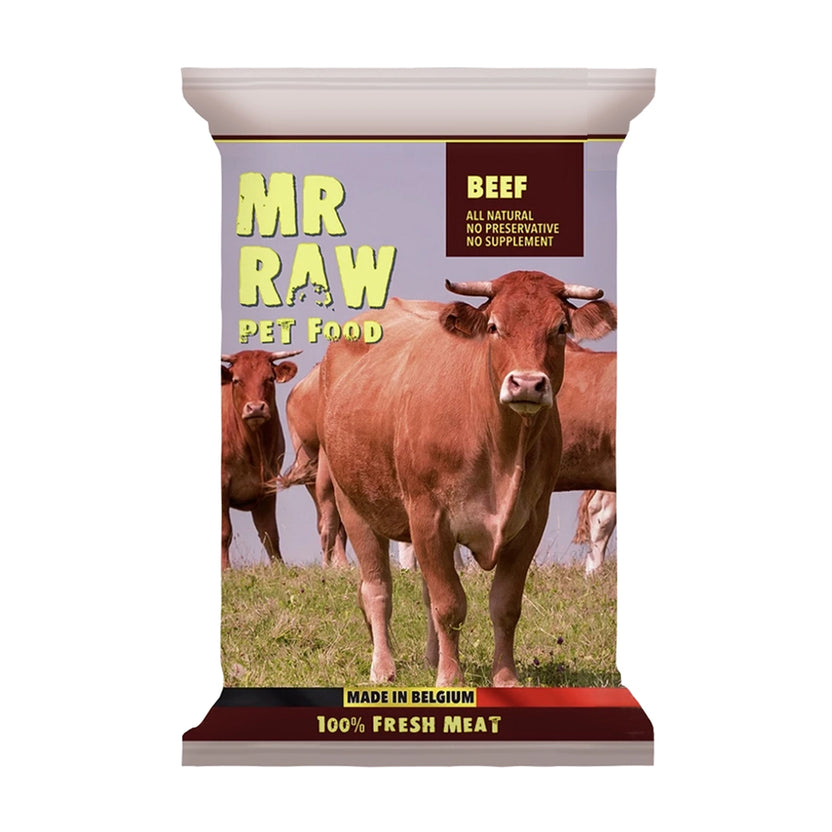 Mr Raw Pet Food - Frozen - Single Protein Frozen Raw Beef Food for Dog